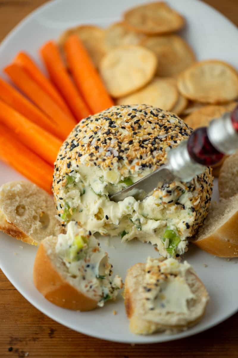 Everything Bagel Cheeseball - Next Level Baker