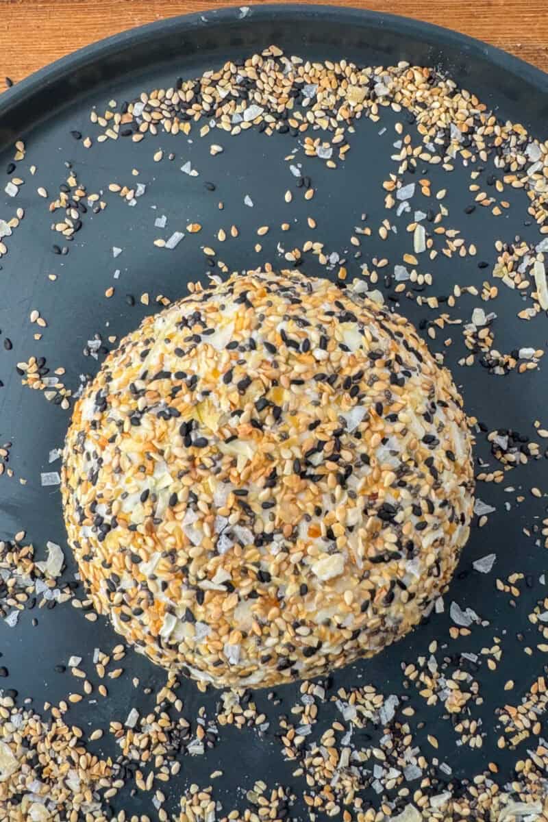 Everything Bagel Cheeseball - Next Level Baker