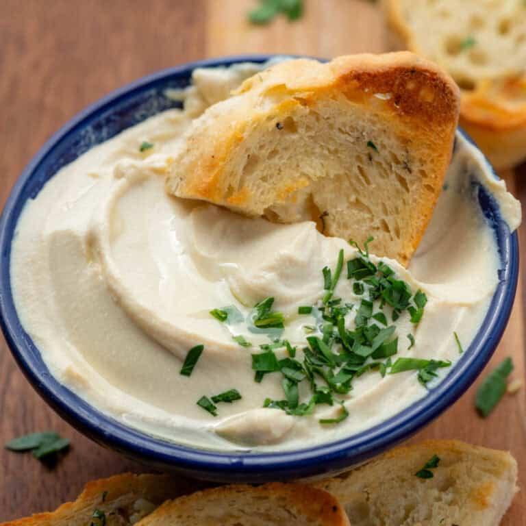 Whipped Tofu with Truffle Garlic Bread - Next Level Baker
