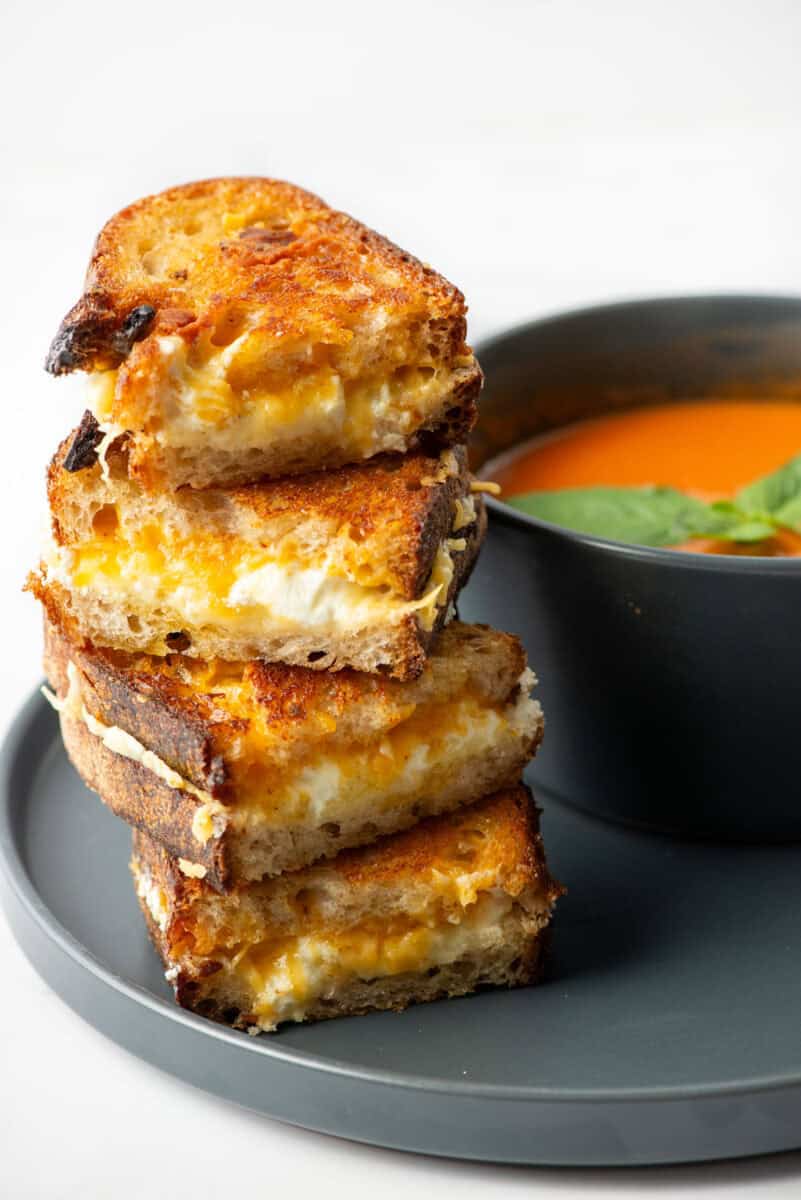 Four Cheese Grilled Cheese - Next Level Baker