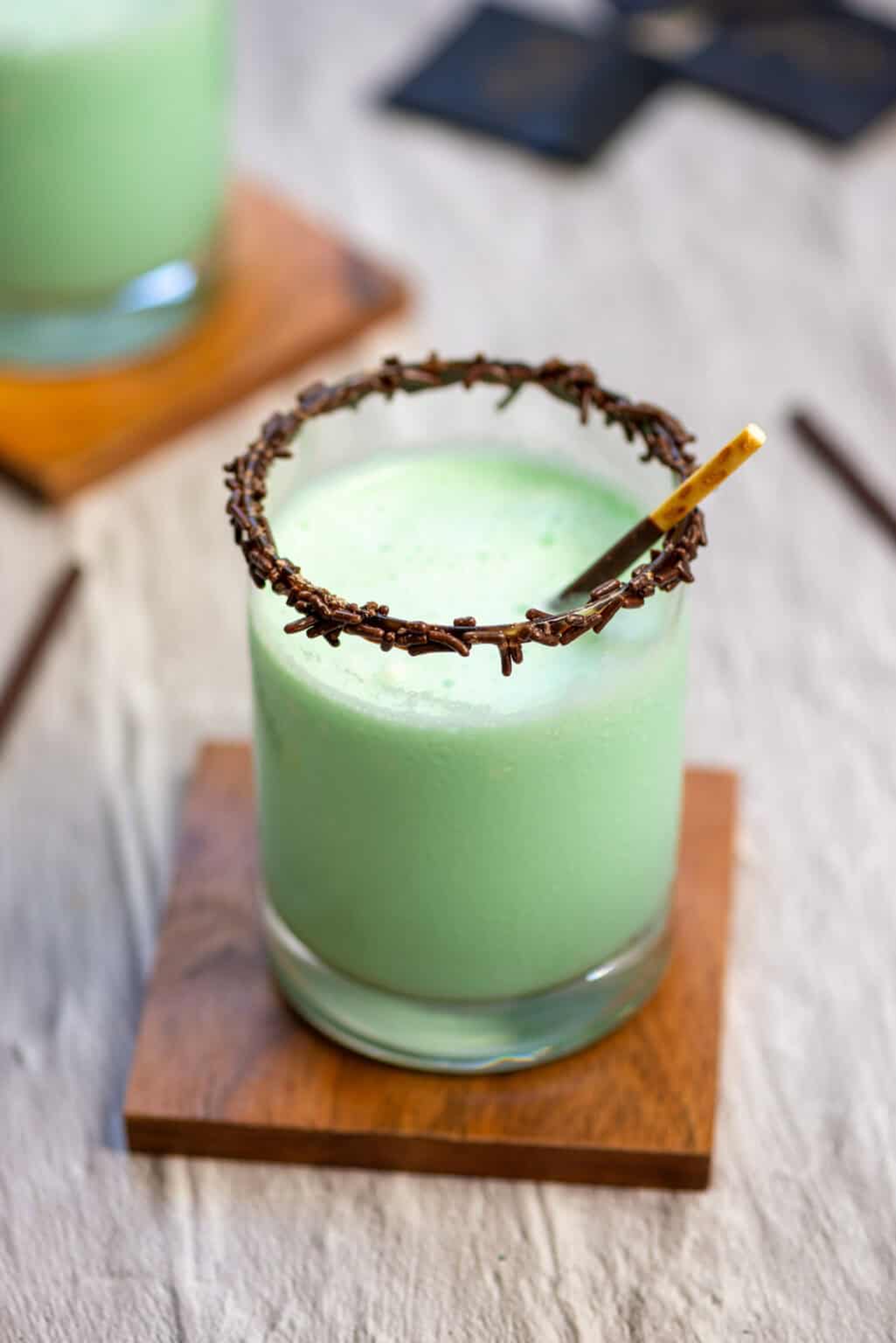 Frozen Grasshopper Drink with Ice Cream - Next Level Baker