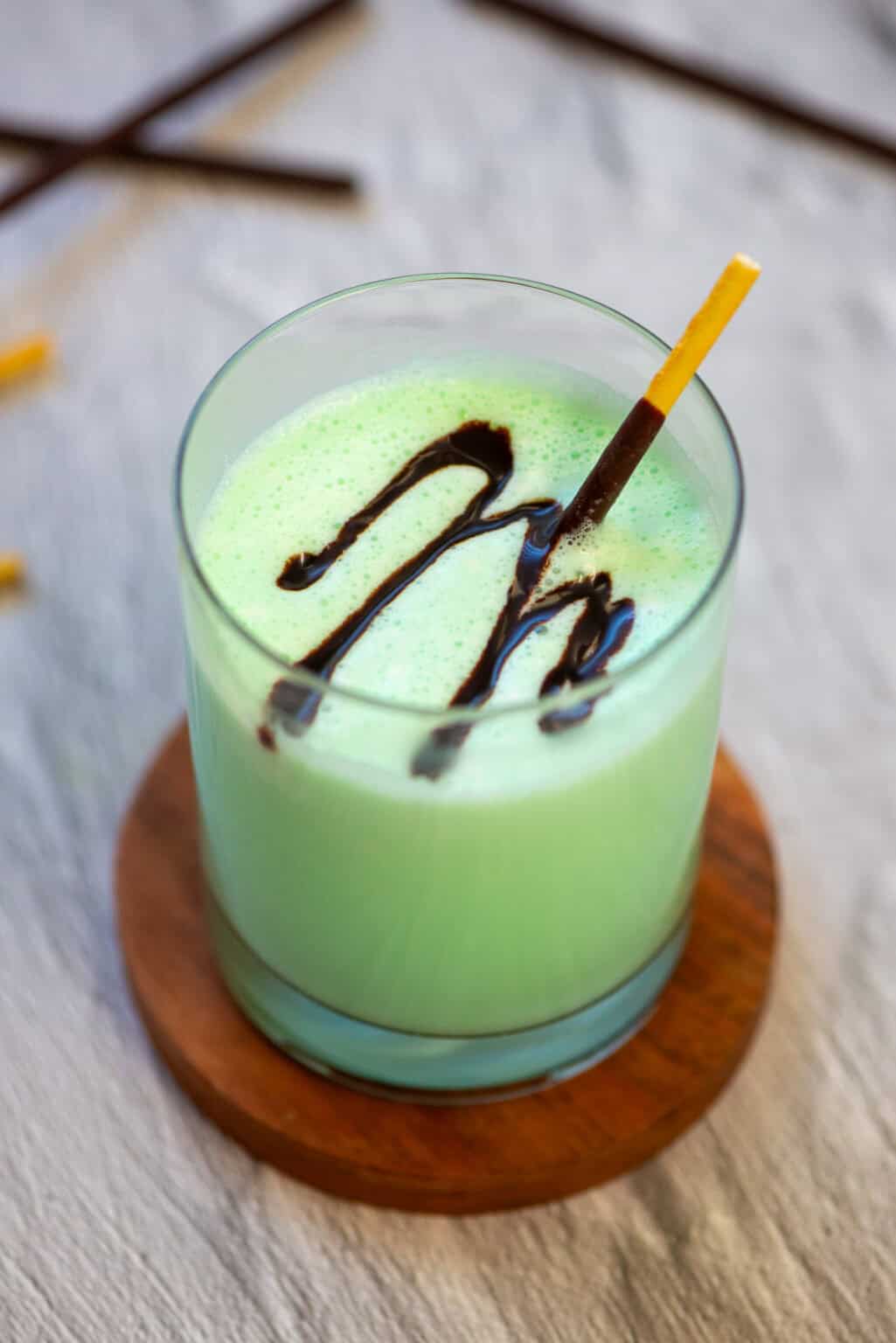 Frozen Grasshopper Drink with Ice Cream - Next Level Baker